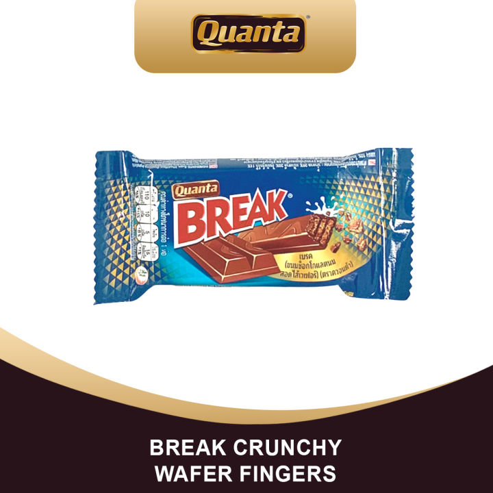 QUANTA Break Crunchy Wafer 3-Fingers in Creamy Milk Chocolate 24x18.5g ...