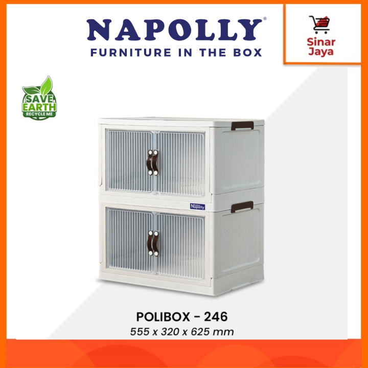 NAPOLLY PoliBox Lemari Plastik Portable SUSUN 1, 2, 3, 4, 5 (Serbaguna ...