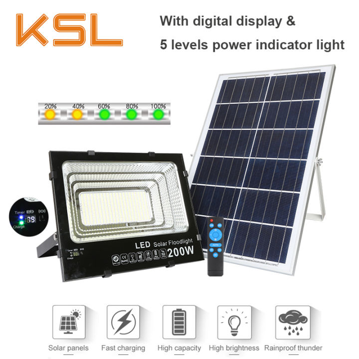 KSL Brand Solar Light 30W 50W 100W 200W 300W Outdoor Lamp Solar White ...