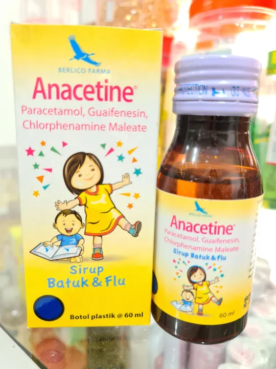 ANACETINE SIRUP OBAT BATUK PILEK FLU ANAK 60ml / obat batuk pilek anak ...