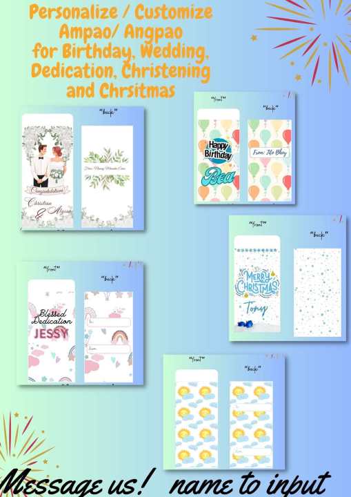 Ampao Personalize and Customize for Birthday, Wedding, Dedication ...