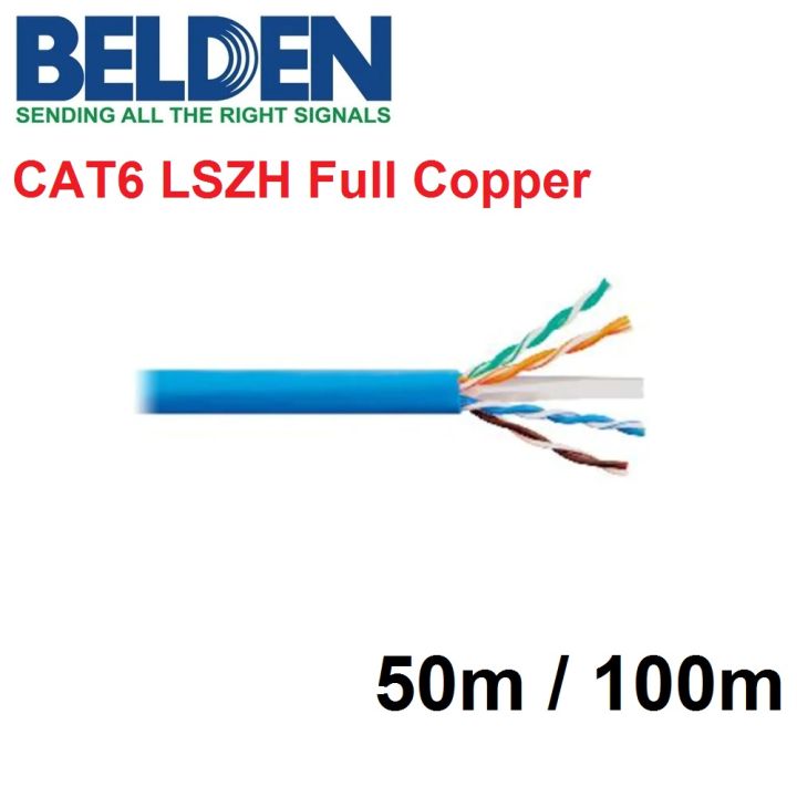 50m / 100m Belden 7814ANH 006A1000 24AWG LSZH Cat6 UTP Cable - Loose Without Termination ( Loose ...