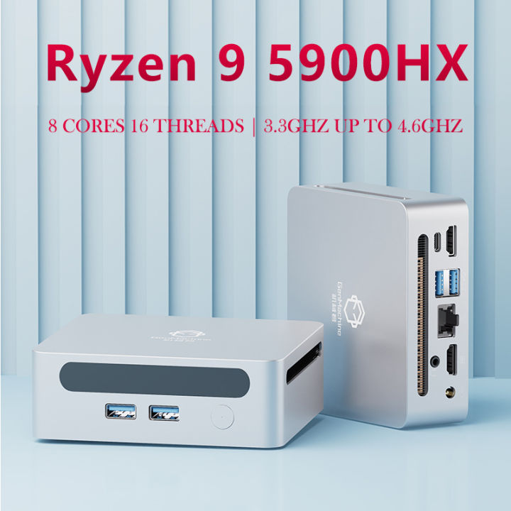 GenMachine Mini PC Ren5000 Ryzen 9 5900HX 8 Cores 16 Threads 3.3GHz Up ...