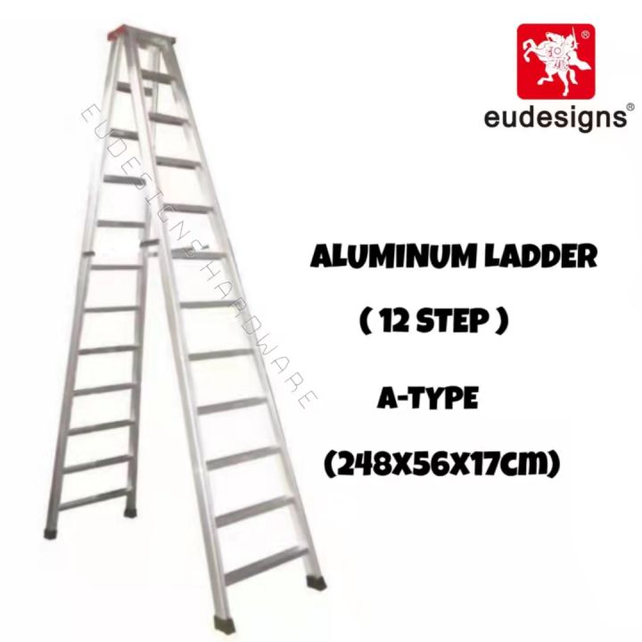 ALUMINUM LADDER (12 STEP ) A-TYPE (293X60X17CM) | Lazada PH