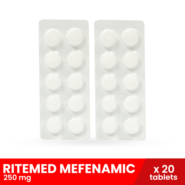 RITEMED Mefenamic 250mg x 20 Tablets (Anti - Inflammatory), mefenamic ...