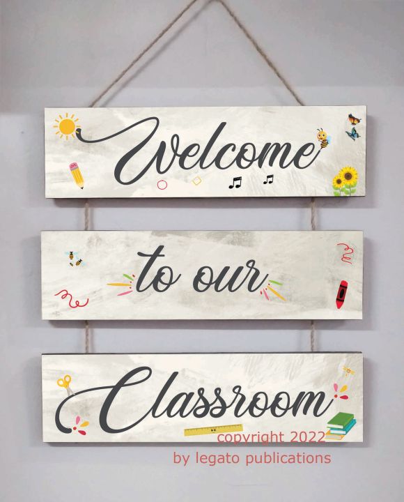 Wall Decor Home Decor Hanging Welcome to our Classroom Wood Sign ...