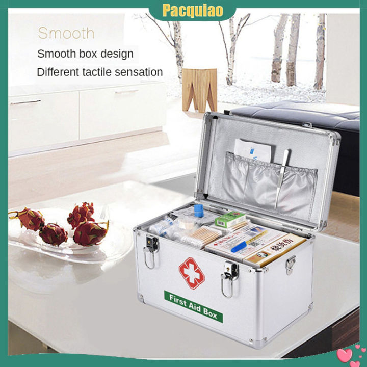 Medicine box Portable Aid Kit Storage Box Large Capacity Multi ...