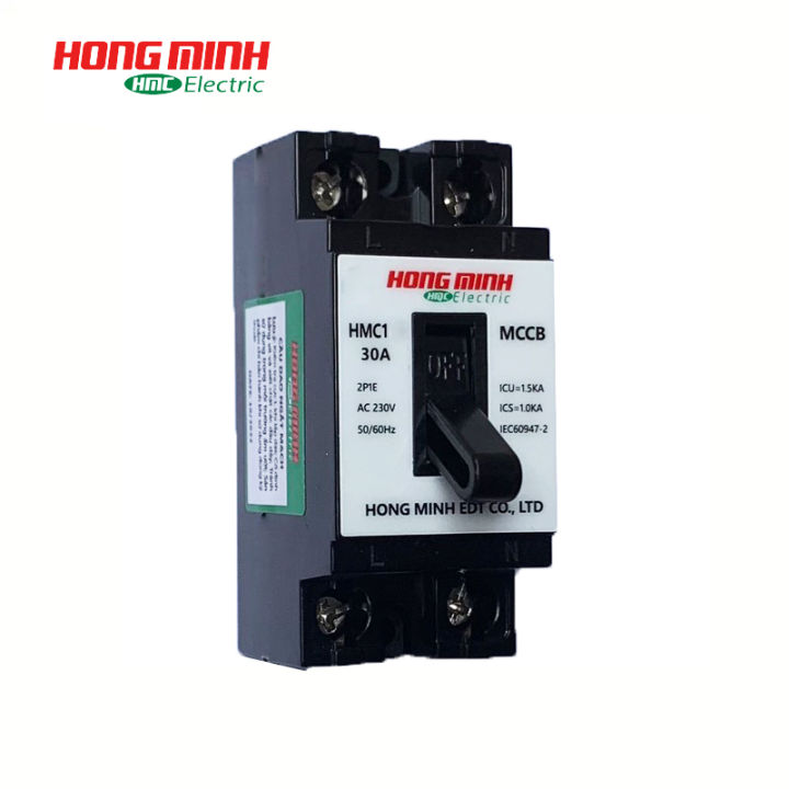 Cầu dao CB, Aptomat HONG MINH electric HMC1-15A, 20A, 30A, 40A. Thiết ...