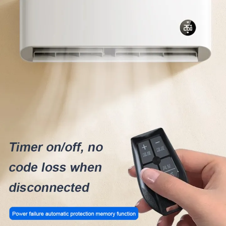No Setup Universal Air Conditioner Remote Control Battery Powered Mini ...