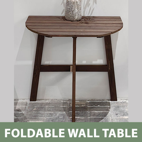 Foldable Folding Wall Table Classic Wooden Portable Table /Balcony ...
