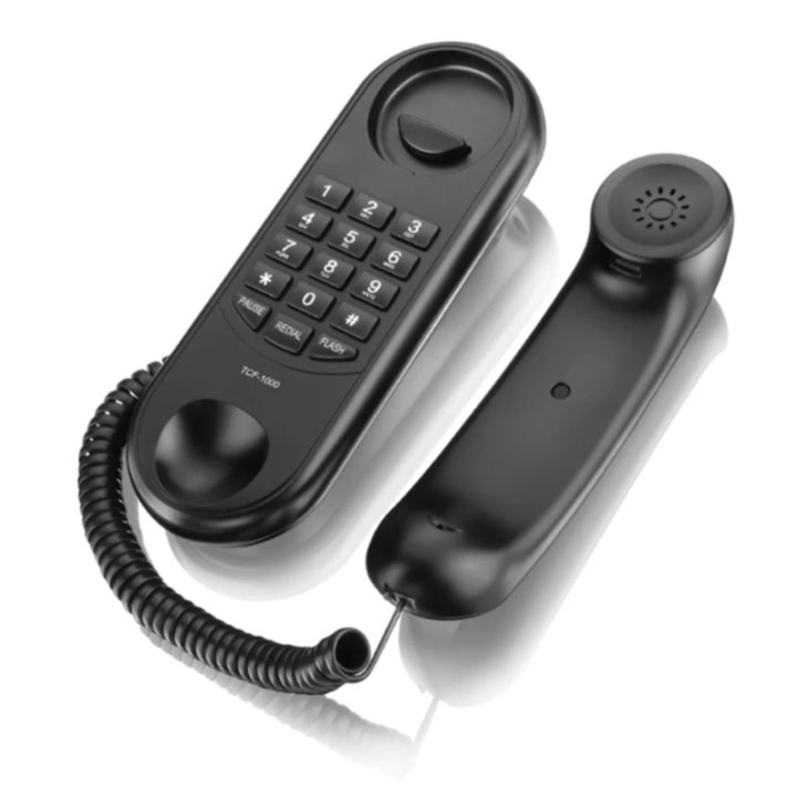 1 PCS TCF1000 Wall Desk Wall Telephone with Redial and Flash Memory ABS ...