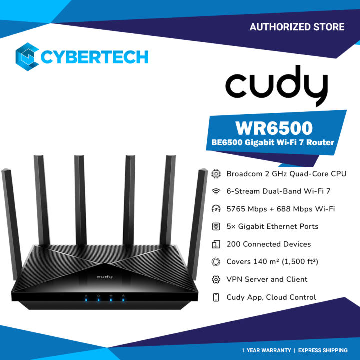 Cudy WR6500 BE6500 Gigabit Wi-Fi 7 Router | Lazada PH