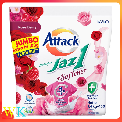 Attack Jaz1 Deterjen + Softener Rose Berry 1,4 kg + 100 g | Lazada Indonesia