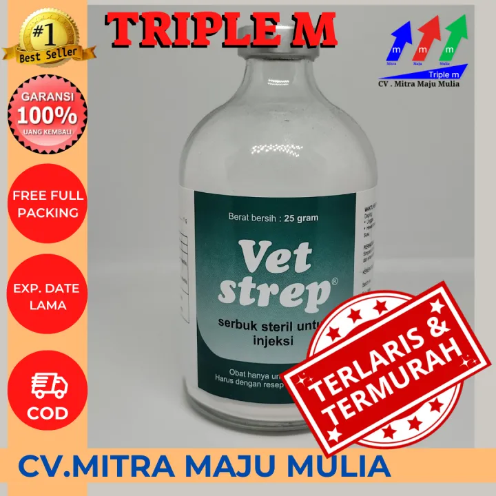 VET STREP 25 gr VETSTREP - Mengobati Hewan Mastitis Crd Pernafasan ...