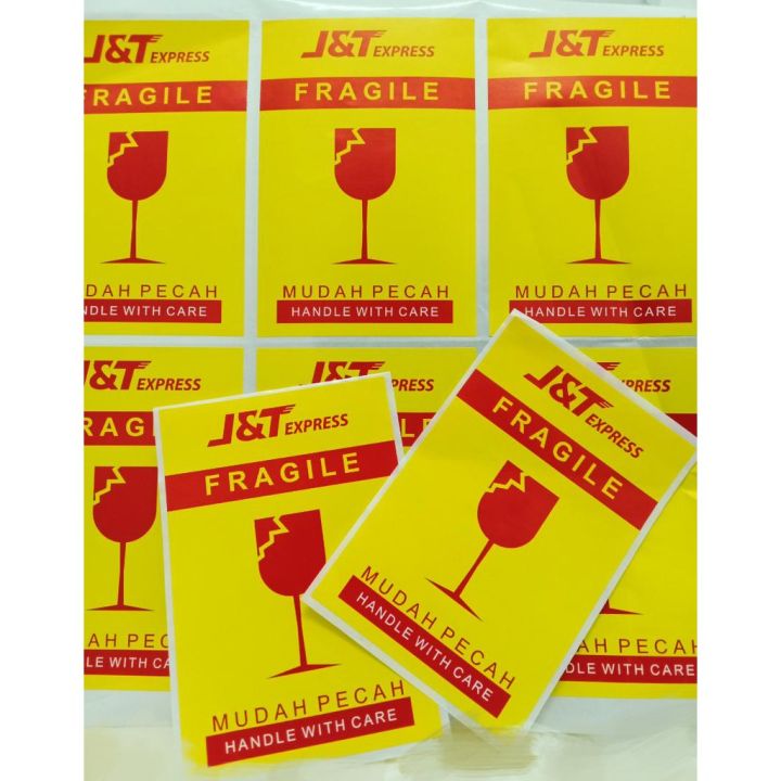 STICKER BECAREFUL PARCEL PACKING kertas berhati-hati hantaran parcel ...