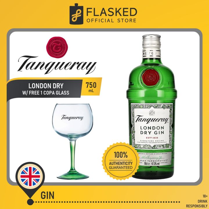 Tanqueray London Dry Gin 750mL w/ Copa Glass | Lazada PH