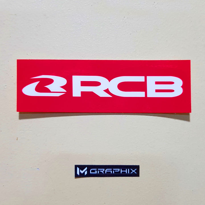 Vinyl Sticker - RCB Logo, laminated sticker for motorcycle (with ...