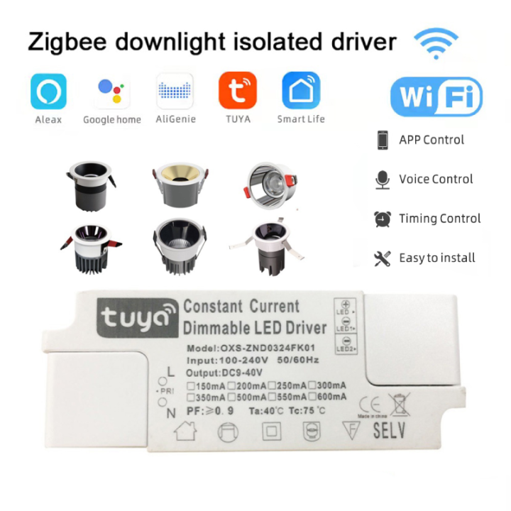 Tuya Smart LED Driver Dimmable 5W 7W 10W 12W Zigbee 3-Way Dual Color Temperature CW Downlight ...