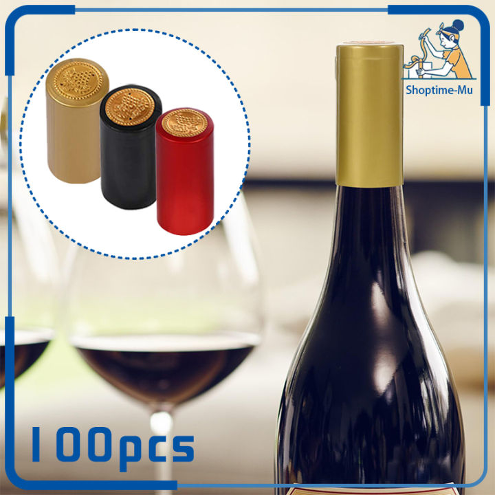 100pcs/Set Shrink Film Wine Bottle Segel Tutup Botol Plastik Wrap Segel ...
