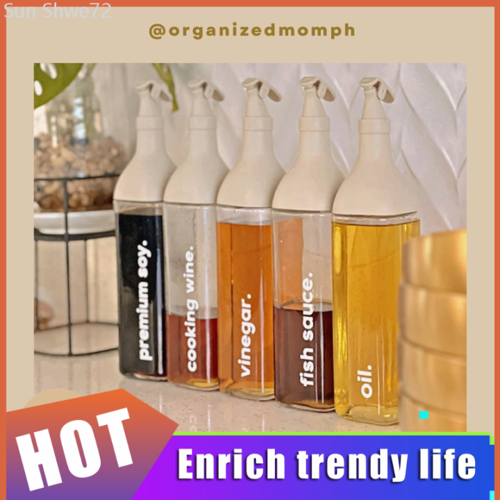 FAST SHIPPING Elegant Minimalist Glass Condiment Bottle Dispenser | Lazada