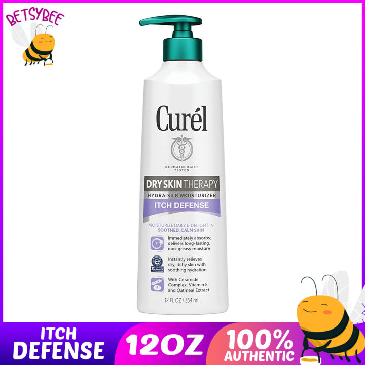 Curel Dry Skin Therapy Hydra Silk Moisturizer Itch Defense Lotion 12 oz ...