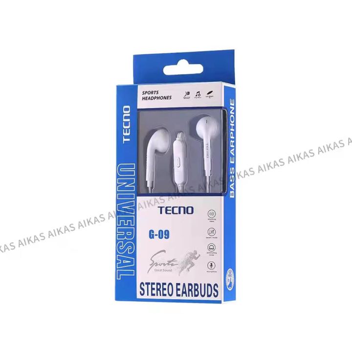 Tecno headset original headset for Android iPhone 3.5mm wired with ...