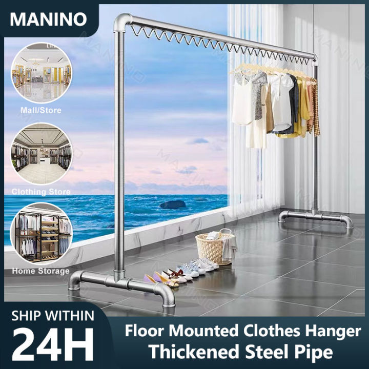 Manino Thickened Floor Mounted Clothes Drying Rack, Multifunctional ...