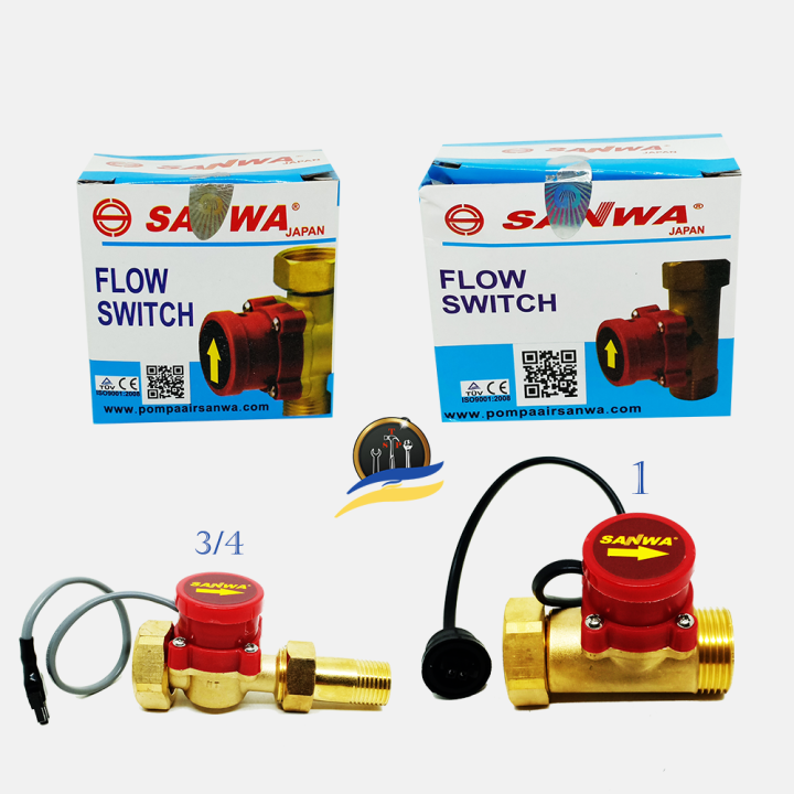 Flow Switch Otomatis Pompa Air Dorong Booster Water Ukuran 3/4" 1 ...
