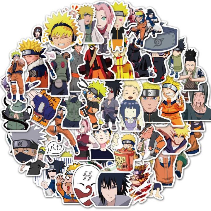 xs069-50pcs new naruto anime stickers suitcase laptop mobile phone ...