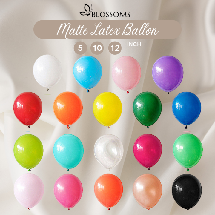 [MY Ready Stock] 1PC High Quality Matte Color Latex Balloon Party ...