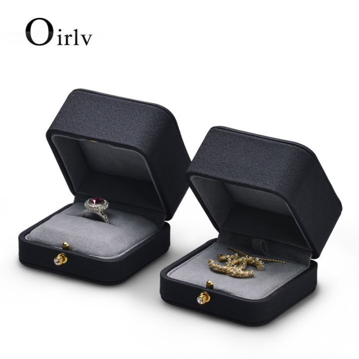 Oirlv Elegant Ring Box Round Corner Ring Necklace Bracelet Box Jewelry ...