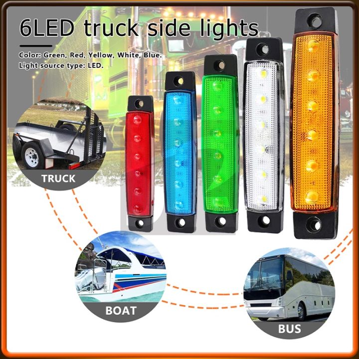 6LED 12V 24V truck side signs indicator shift to signal light car ...