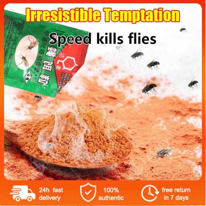 500 Flies Killed in 1 Minute Fly Killer Powder Flies Repellent Fly ...