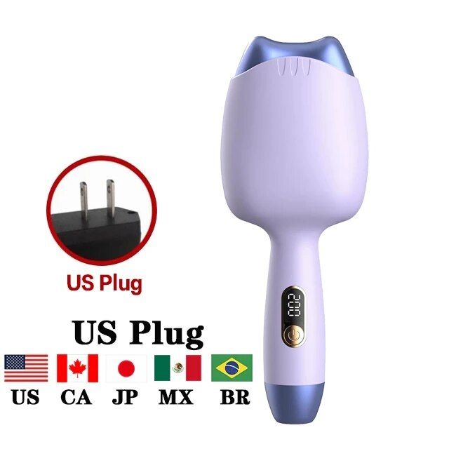 32MM Egg Roll Hair Waving Iron Purple Curling Wand Professional 2 ...