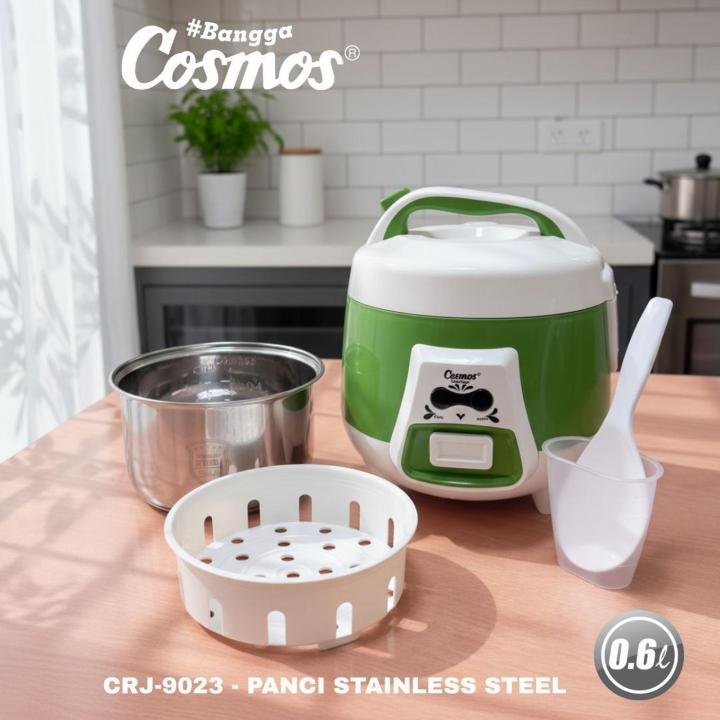 COSMOS RICE COOKER STAINLESS STELL SERIES CRJ 9023 3IN1 0.6 LITER ...