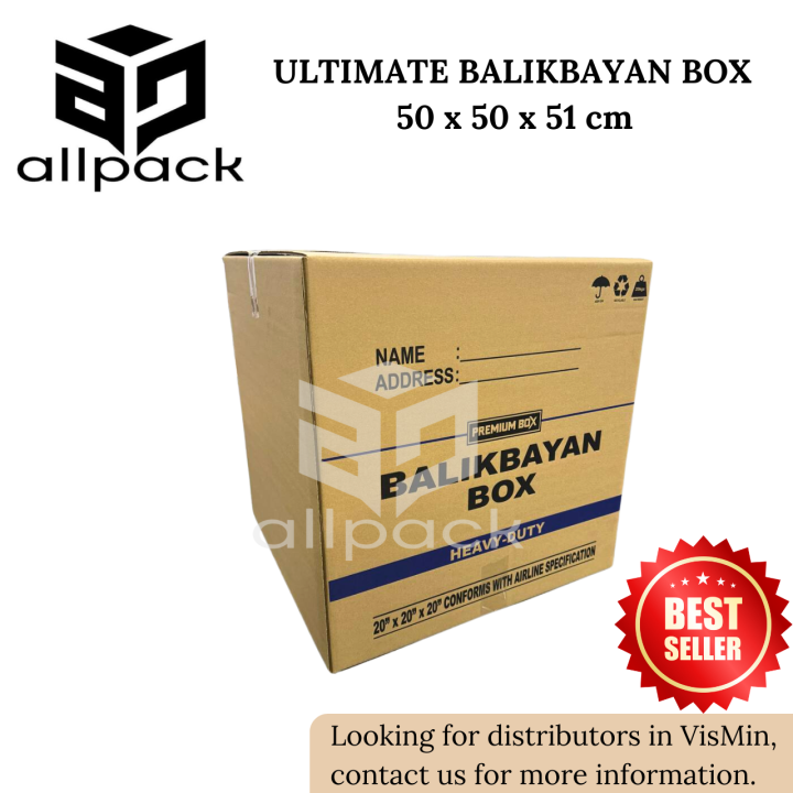 Premium Balikbayan Travel Box Shipping Moving Storage 50x50x51cm ...