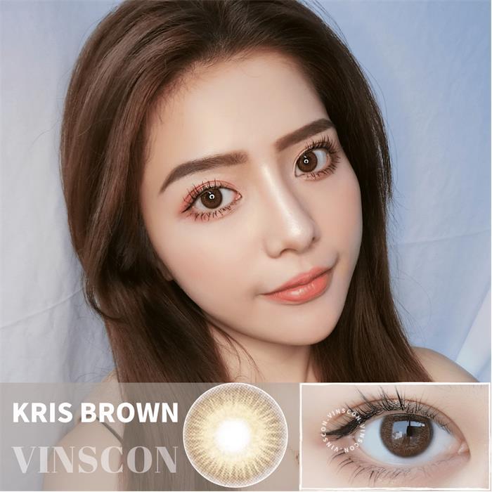 Vinscon Contact Lens 14mm Kris Brown Origin From KOREA (Free Lens Case) | Lazada