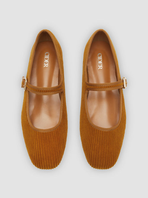 Cider CORDUROY MARY JANE FLATS | Lazada PH