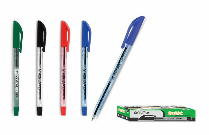 Flex Stick 1.0 Office Ballpen 12's (Black, Blue, Red, Green) | Lazada PH