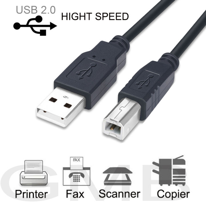 สาย USB Printer Cable สายปริ้นเตอร์ สแกนเนอร์ USB 2.0 Type A Male To B ...