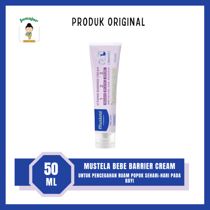 Mustela Bebe Barrier Cream Vitamin Diaper Rash 50 ml - Krim Ruam Popok ...