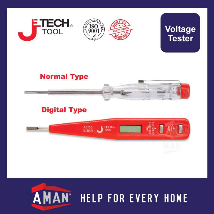 JETECH Test Pen Digital Voltage Tester Voltage Detector Testpen Spark ...
