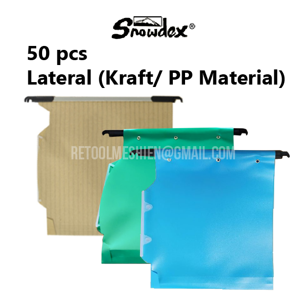 Lateral Filing Pocket Hanging File Folder (Kraft/PP Blue/PP Green ...