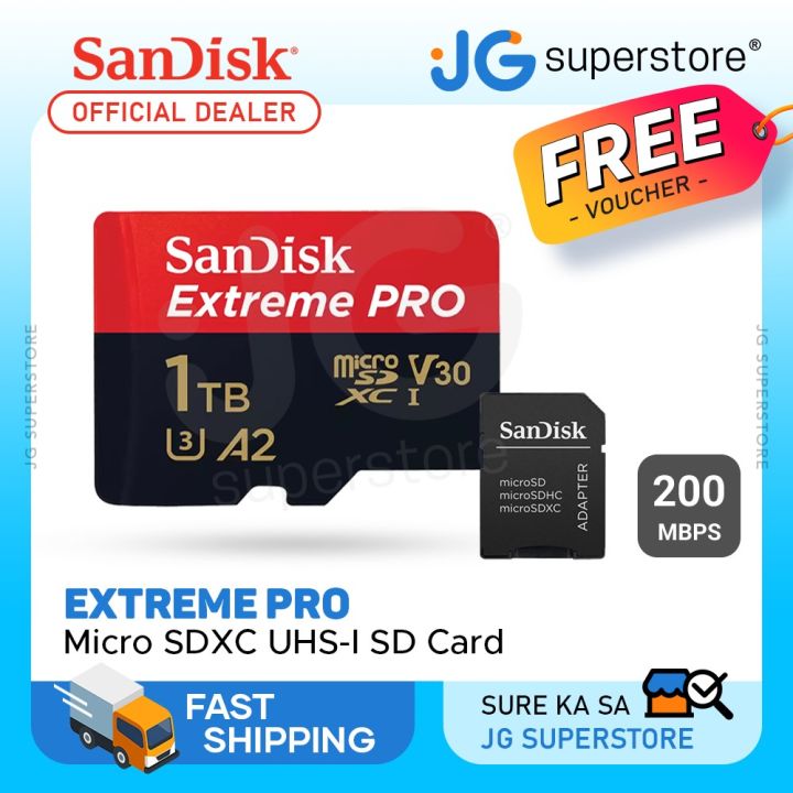 SanDisk Extreme Pro 1TB Micro SD Card SDXC A2 UHS-I V30 Class 10, Up to 200MB/s and 140MB/s Read ...