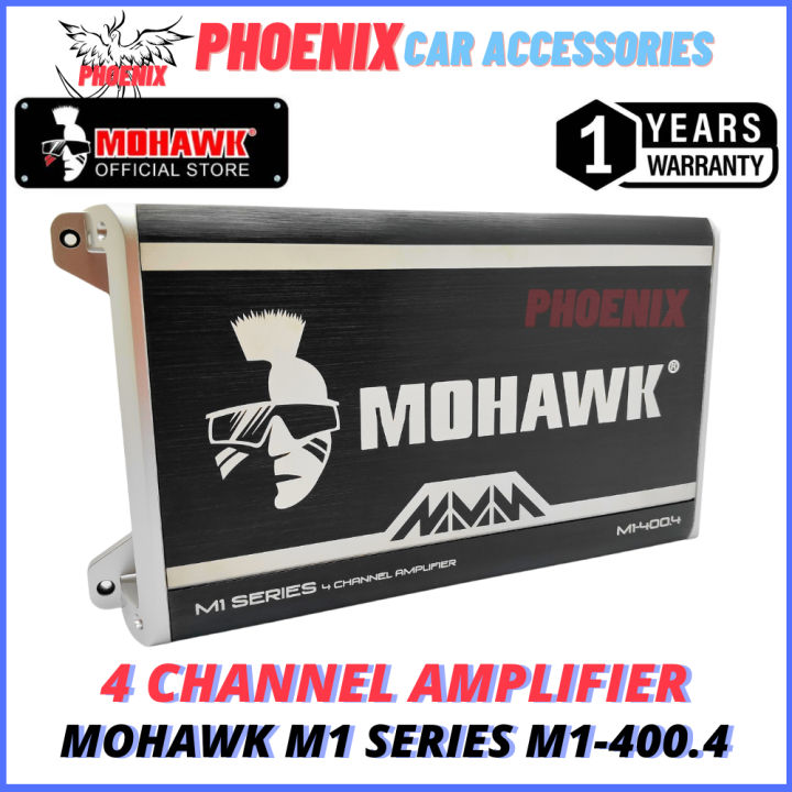 4CH 📣 MOHAWK 4 CHANNEL AMPLIFIER M1 SILVER SERIES 400 Watt - M1-400.4 ...