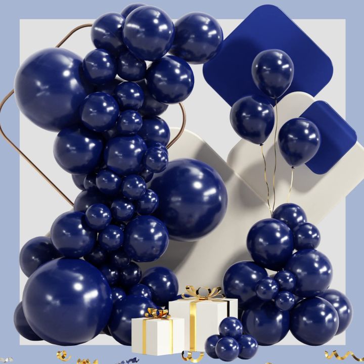 🇵🇭🎈COD LM181 Navy Blue 5 10 12 18 36inch Standard Latex Balloons ...