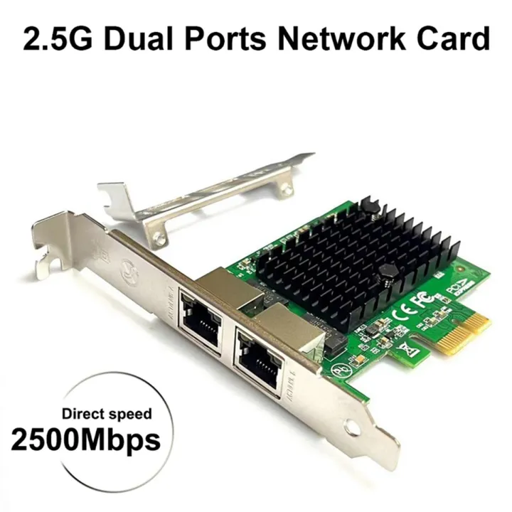 TECHCHIP-2 Port 2.5G PCIe Network Card 2.5 Gigabit Ethernet Adapter ...