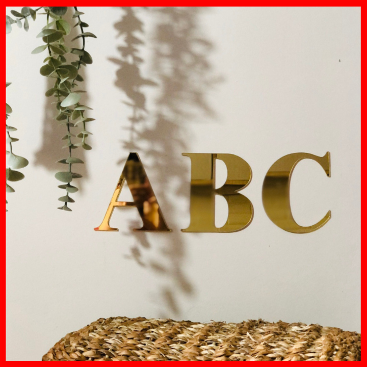 Acrylic ABC Alphabet 26 English Letters and Numbers Decor DIY, A to Z ...