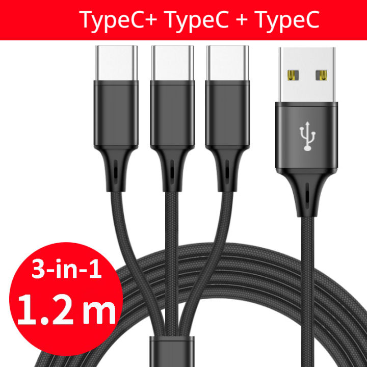 3 In 1 USB Charging Cable Micro Type C 5A Fast Charger Cable Android ...