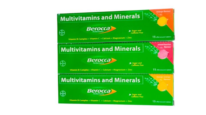 Berocca Effervescent Tablet Orange/Mango/Mixed Berries Flavor 15s 1 Box ...